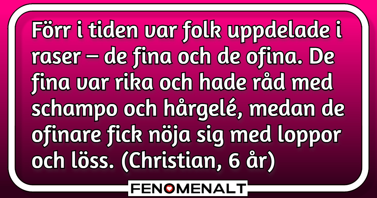 Barn spekulerar hur det var förr i tiden – Gapskratt - Fenomenalt