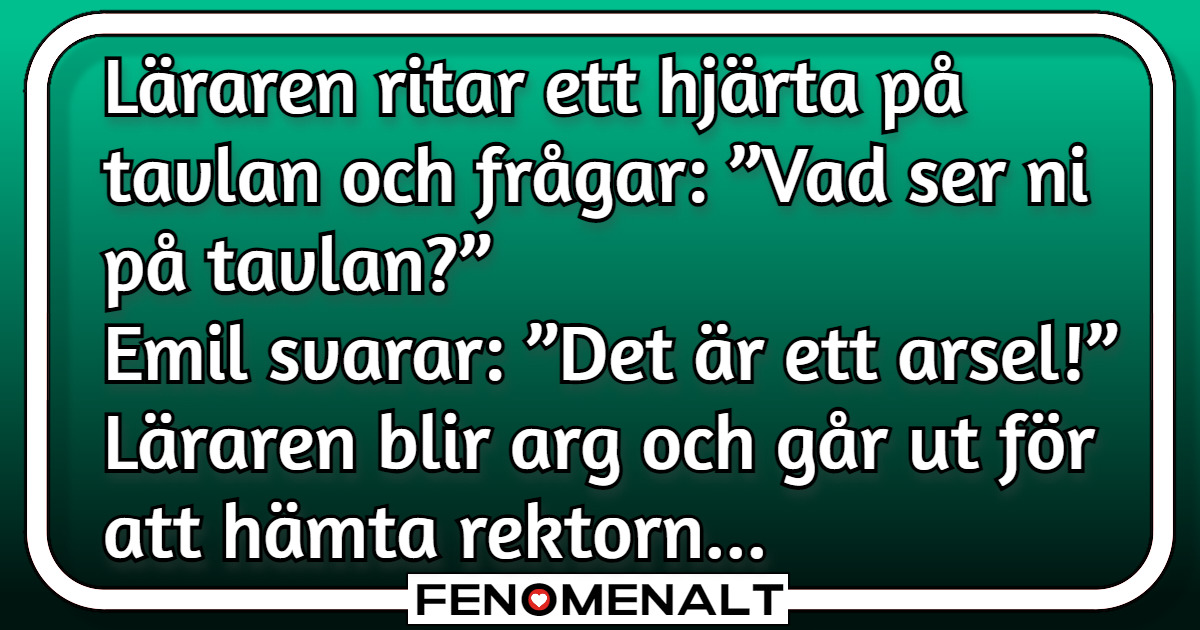 Den upprörda läraren springer och hämtar rektorn – Gapskratt - Fenomenalt